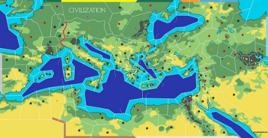 Camelot Games. Advanced Civilization ReEngineered Map