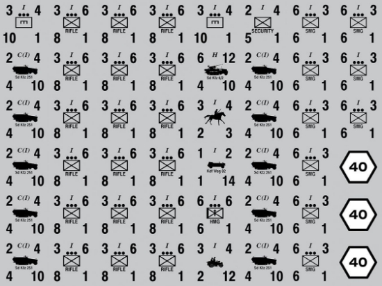 Camelot Games. Panzer Leader Blitz Custom Counters