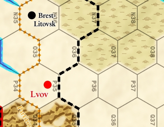 Camelot Games. Third Reich map for 1/2 in counters 3R