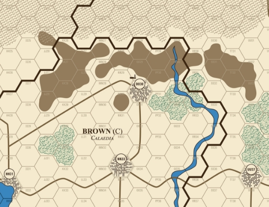 Camelot Games. Blitzkrieg Map - J. Cooper SPI style variant